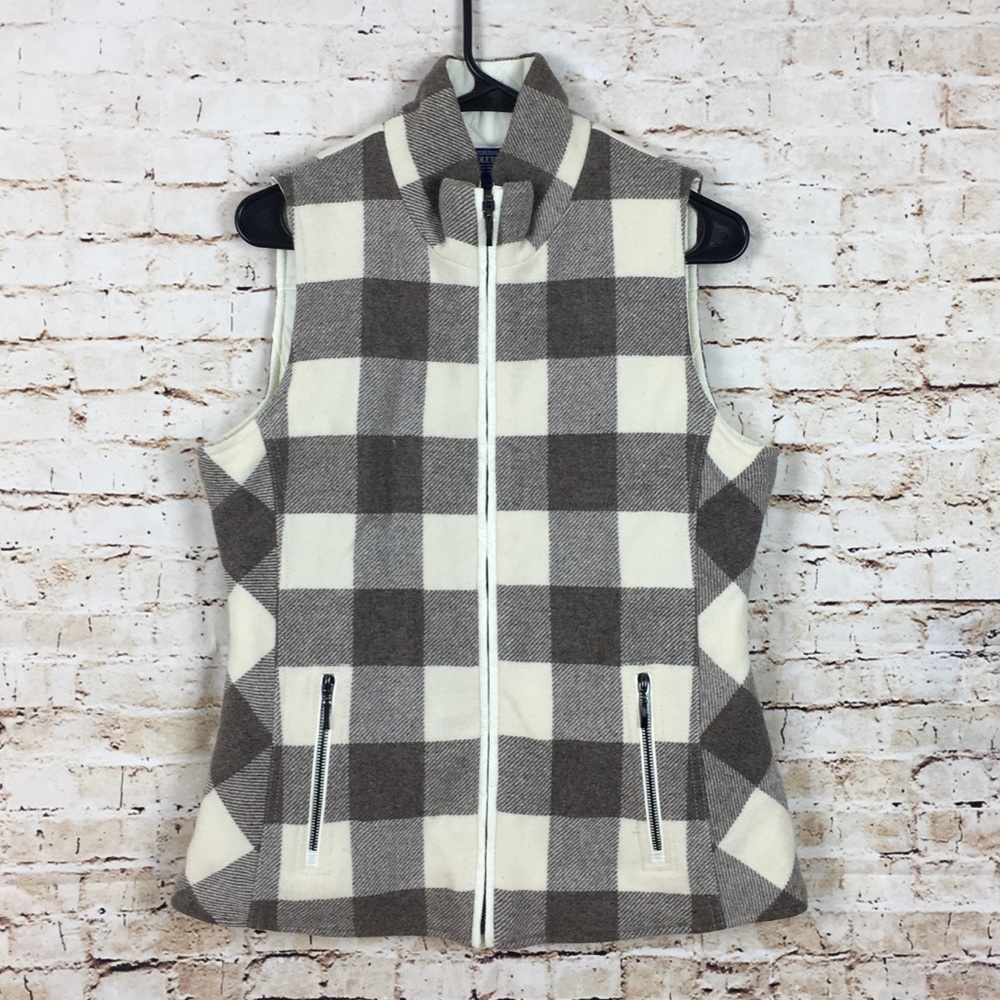 Pendleton Wool Reversible Ivory/ Soft Brown Vest - Gem